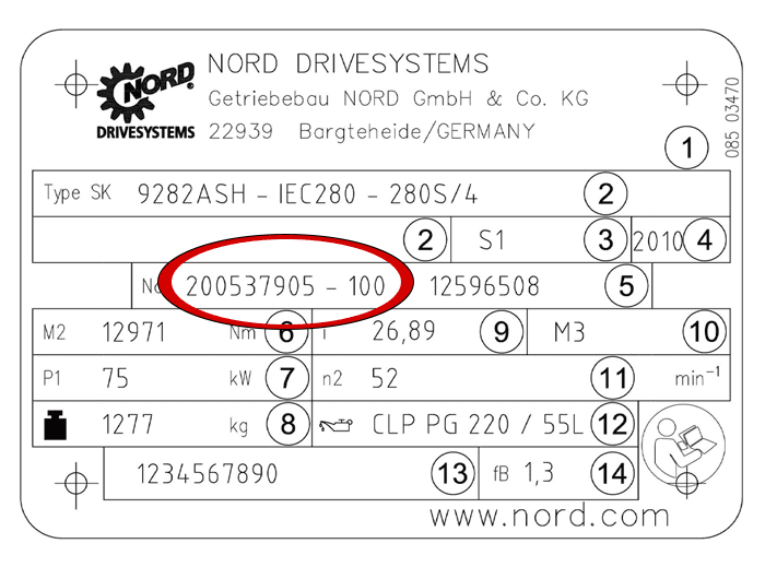 Serial Number Lookup | Nord Gear Motors